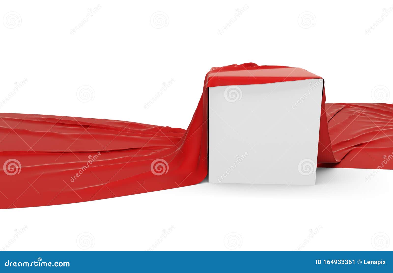 Blank Box Covered with Piece of Cloth Stock Illustration - Illustration ...