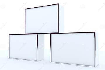 Blank Box Display Aluminum Frame Stock Illustration - Illustration of ...