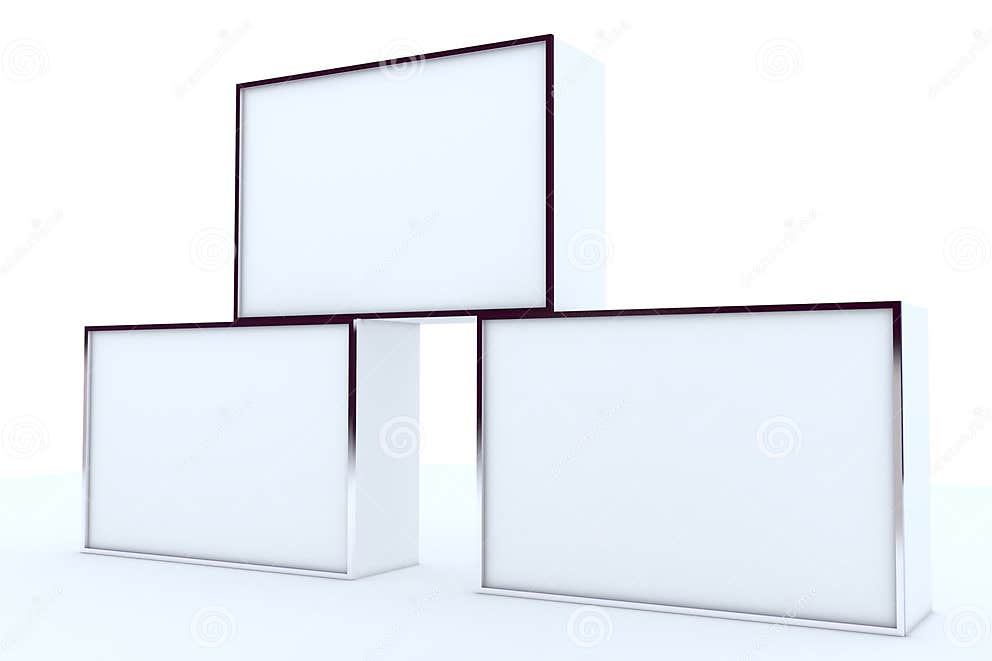 Blank Box Display Aluminum Frame Stock Illustration - Illustration of ...