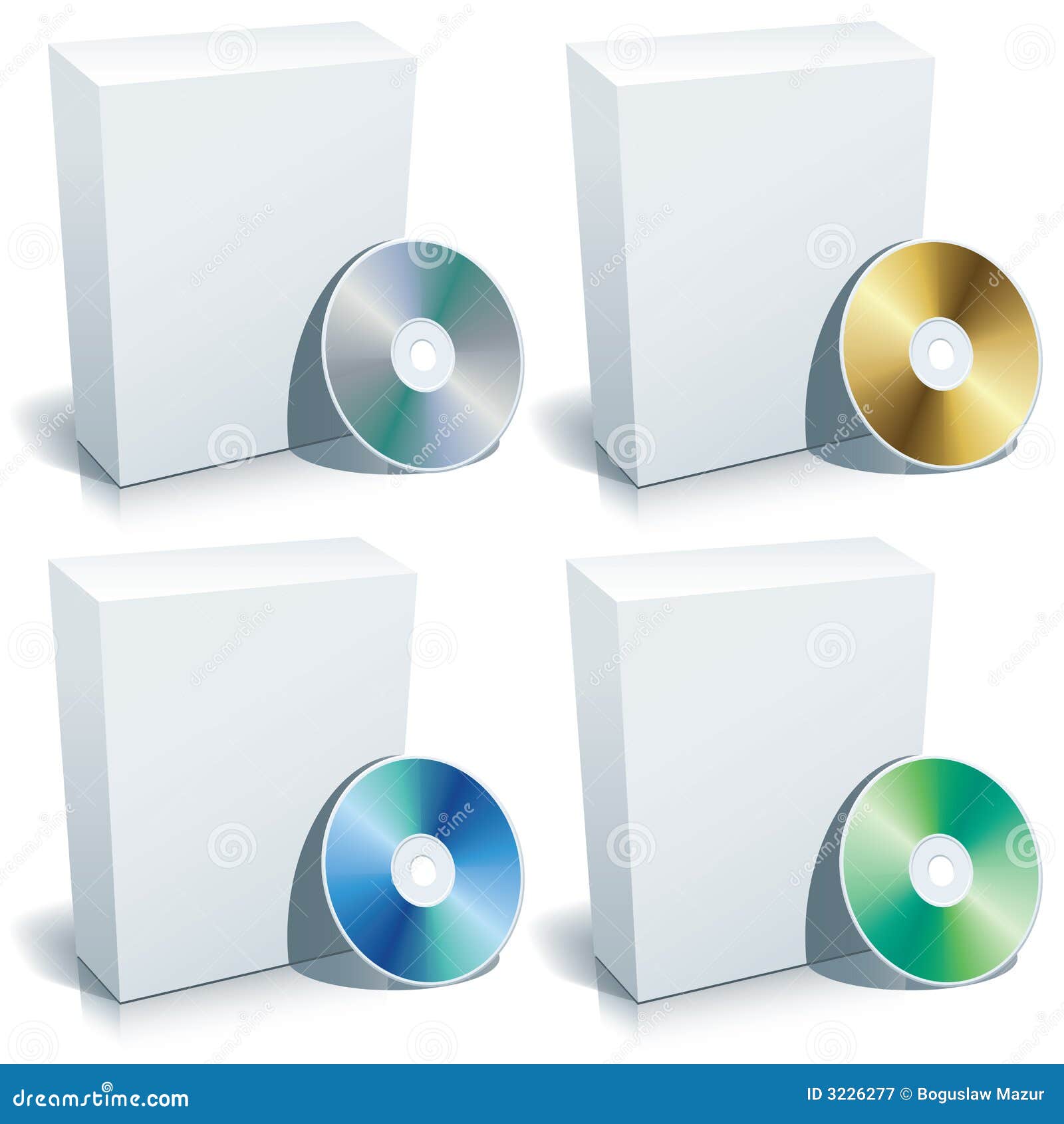 Blank box and DVD, vector stock vector. Illustration of book - 3226277