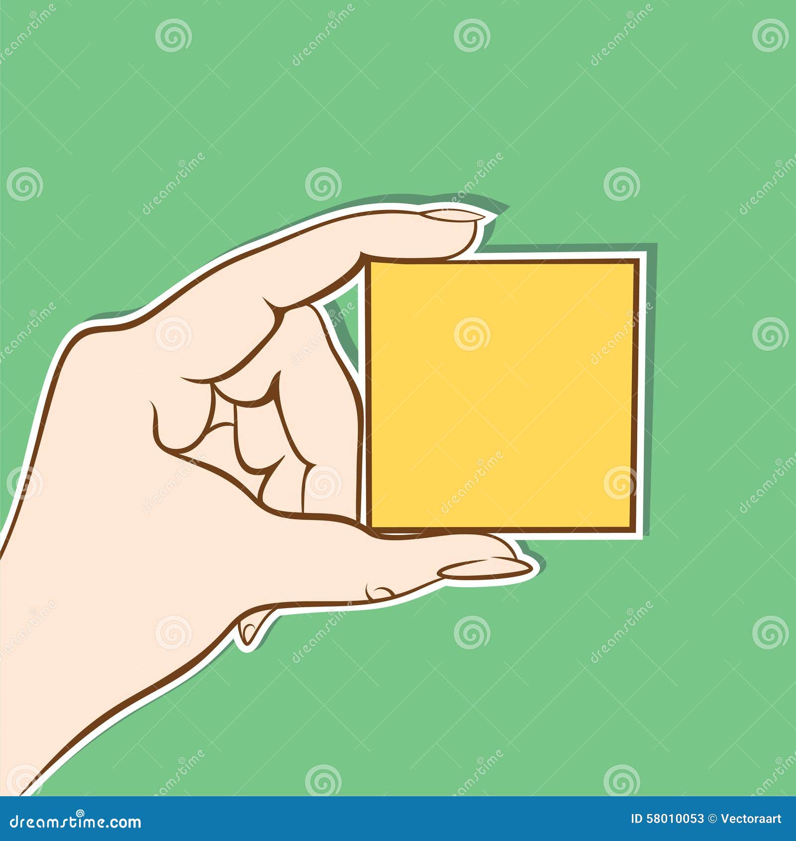 Blank box in hand design stock vector. Illustration of hold - 58010053