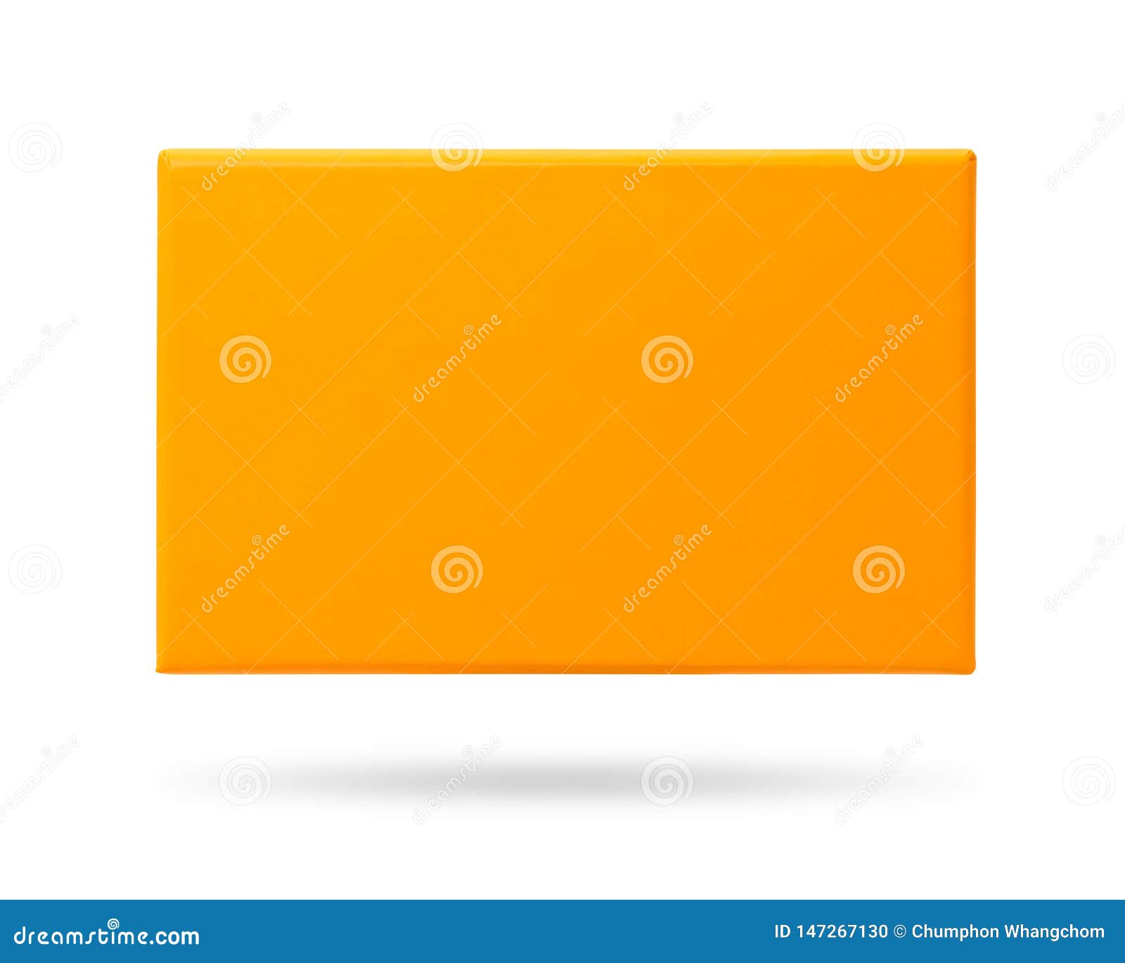 Blank Box Isolated on White Background. Orange Product Package for Your ...