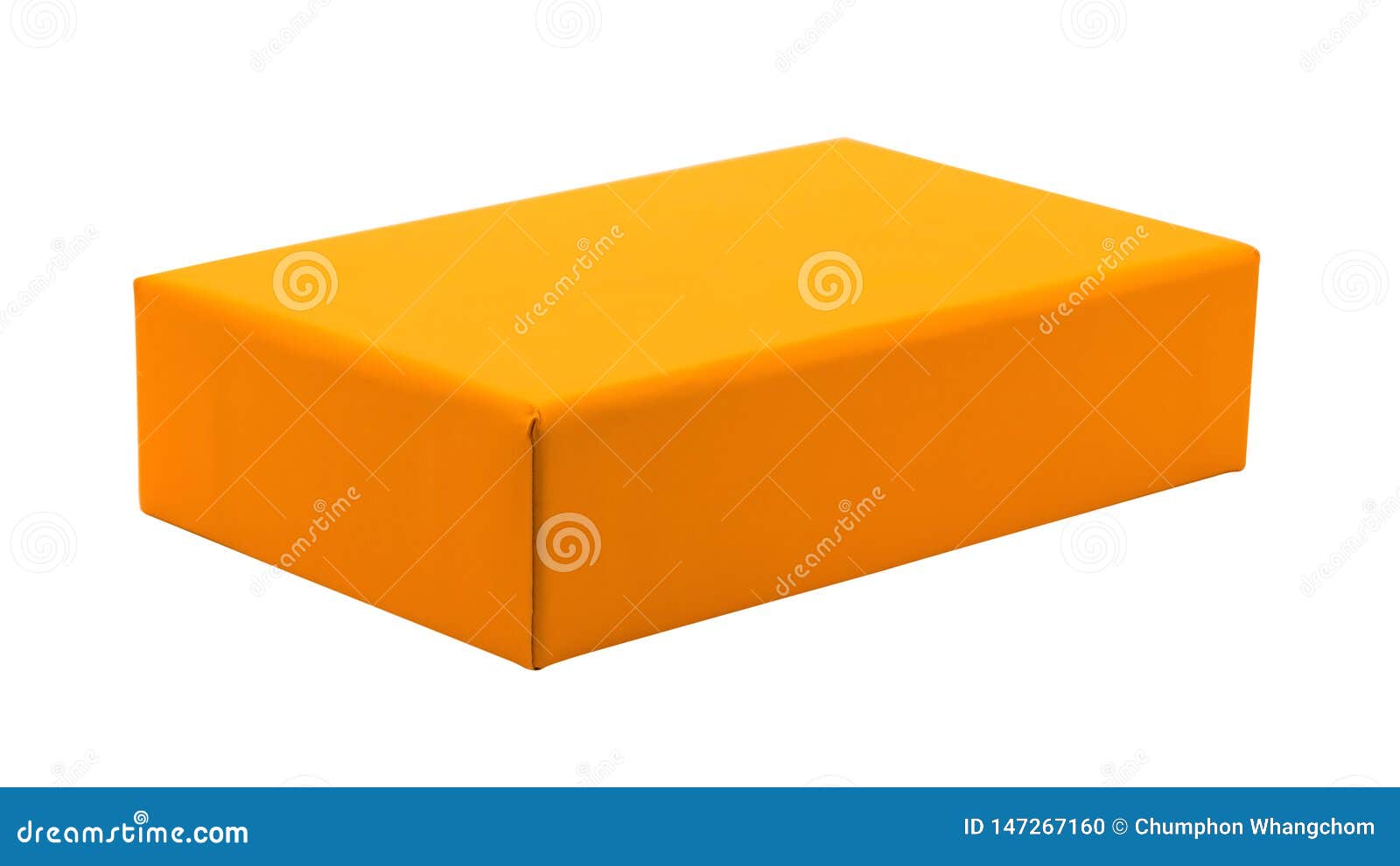 Blank Box Isolated On White Background. Orange Product Package For Your ...
