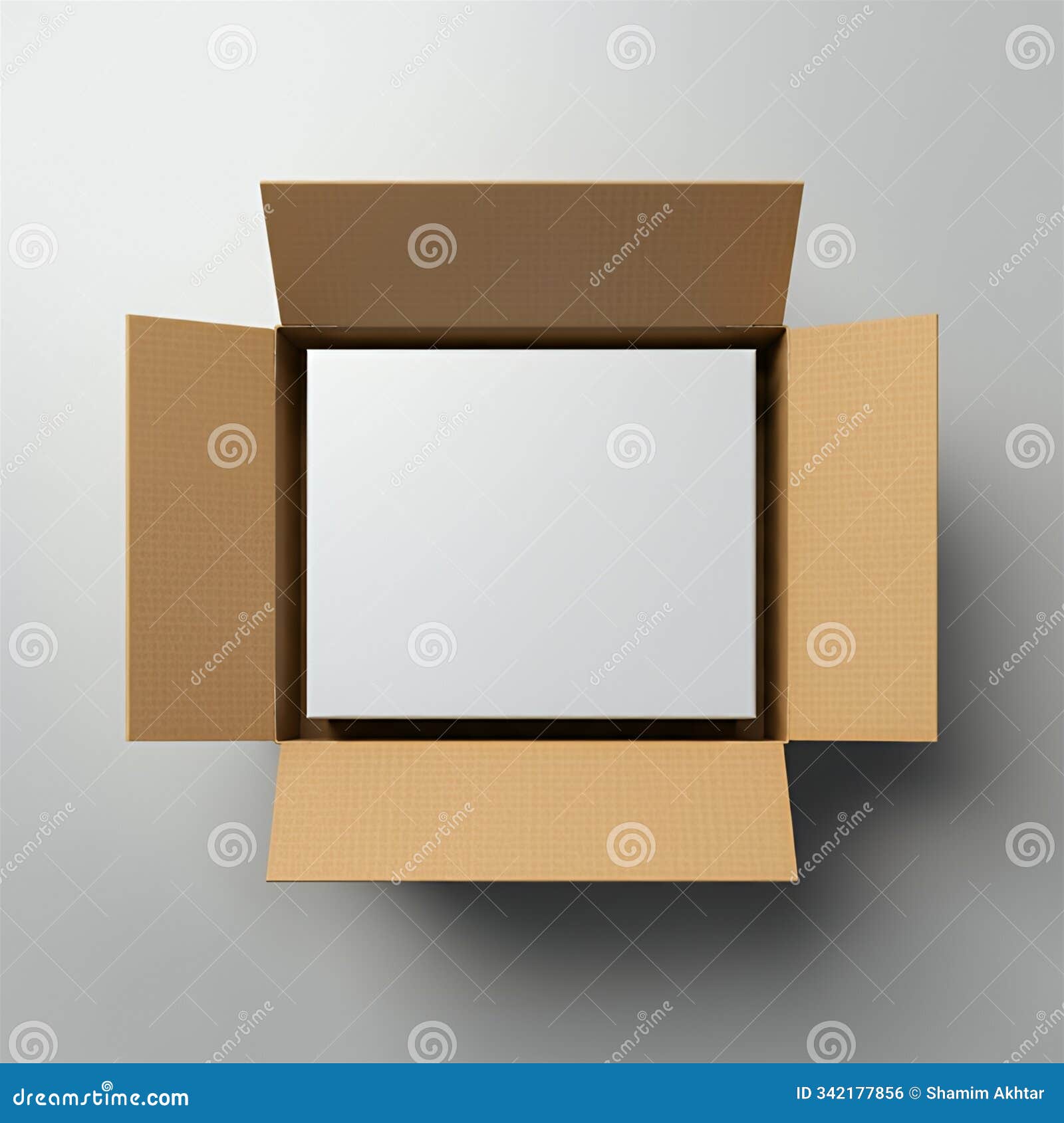 Blank Box Mockup To Add Custom Design Stock Illustration - Illustration ...