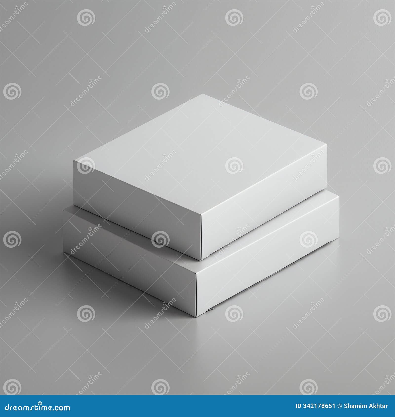 Blank Box Mockup To Add Custom Design Stock Illustration - Illustration ...