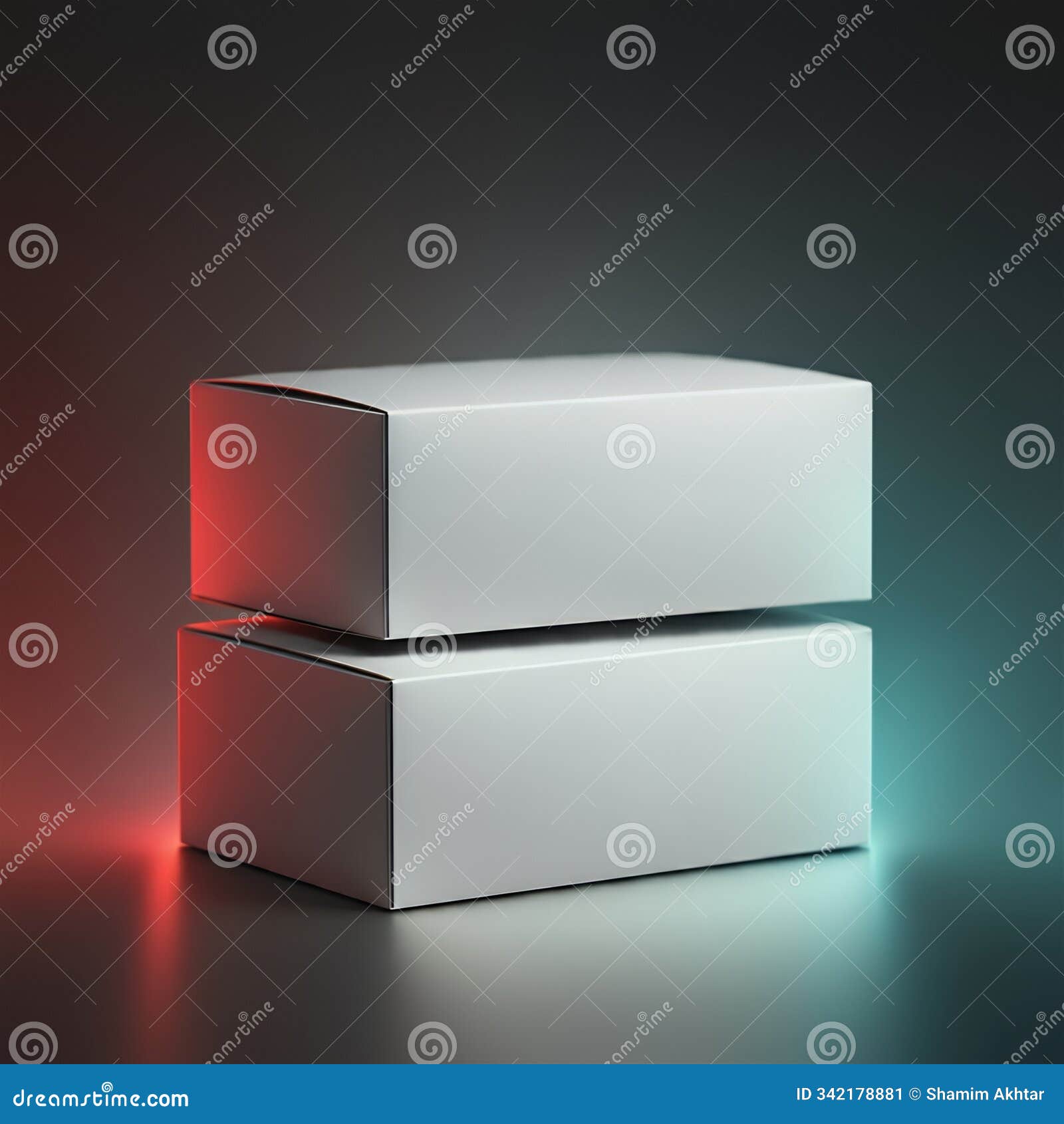 Blank Box Mockup To Add Custom Design Stock Illustration - Illustration ...