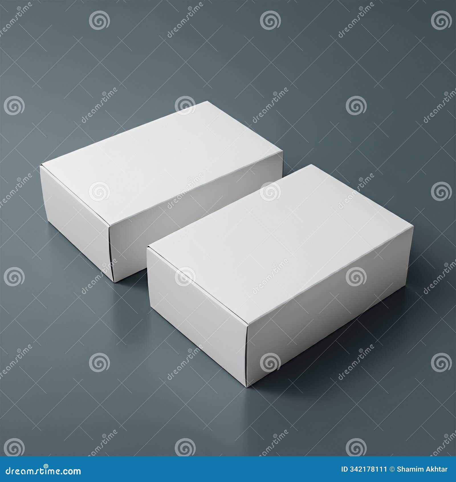 Blank Box Mockup To Add Custom Design Stock Illustration - Illustration ...