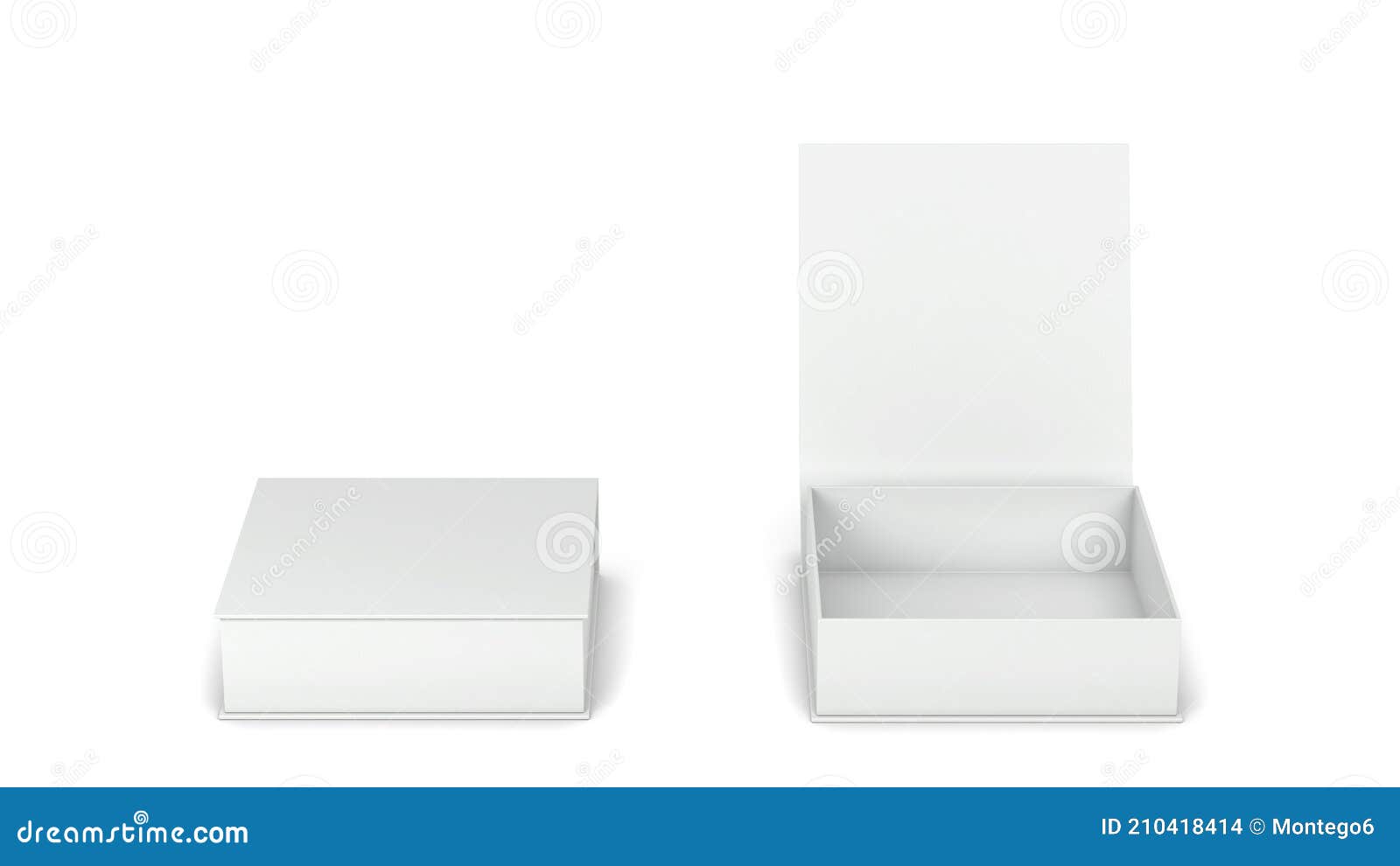 Blank box packaging mockup stock illustration. Illustration of ...