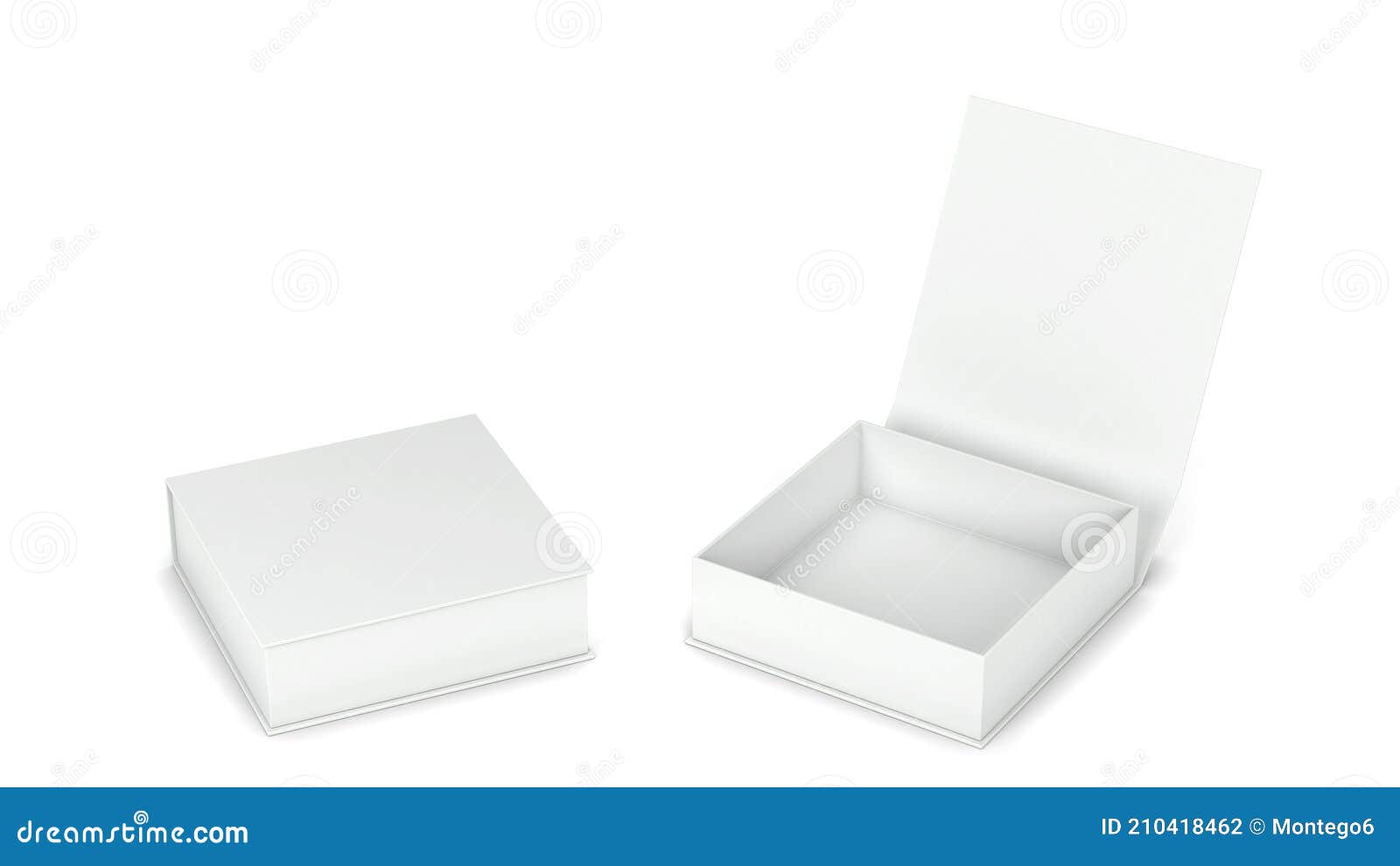 Blank box packaging mockup stock illustration. Illustration of open ...