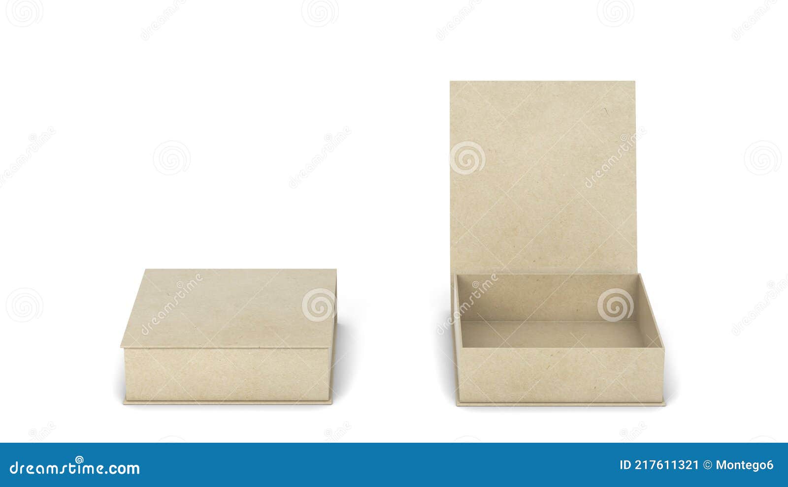 Blank box packaging mockup stock illustration. Illustration of paper ...