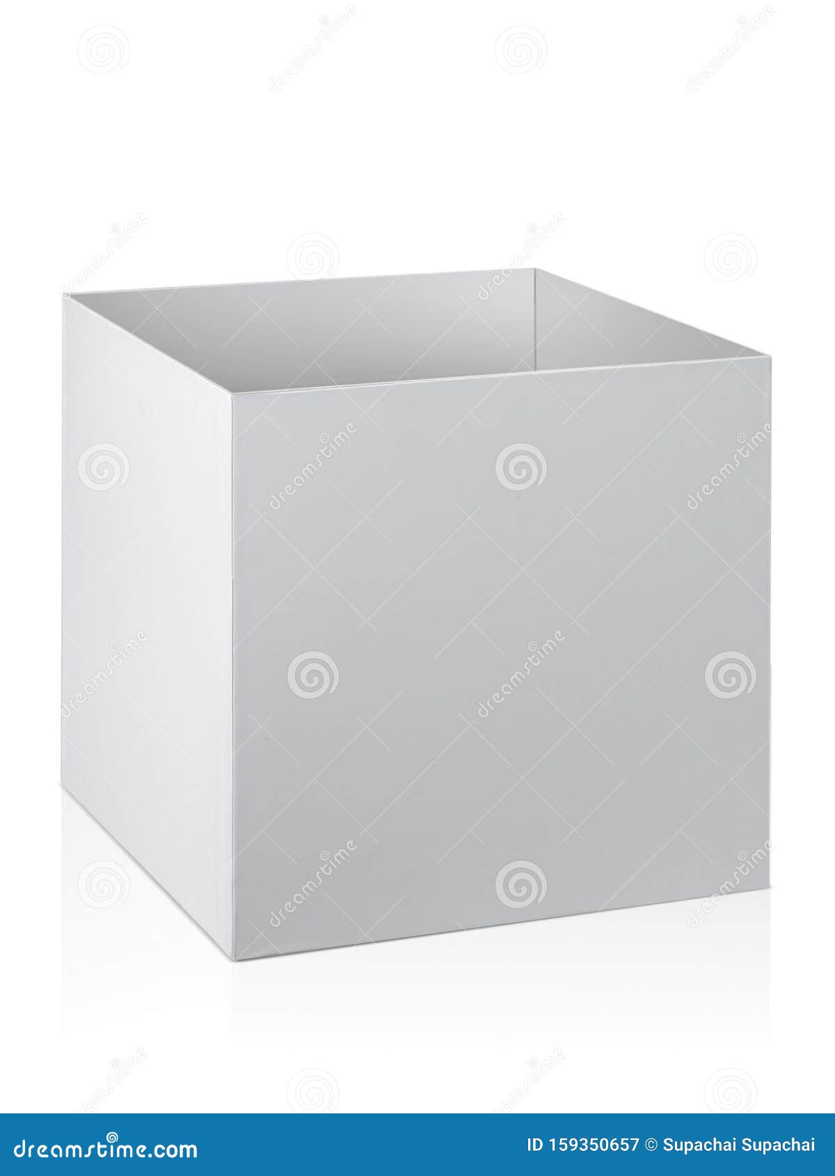 Blank Box on White Background Stock Image - Image of package, cardboard ...