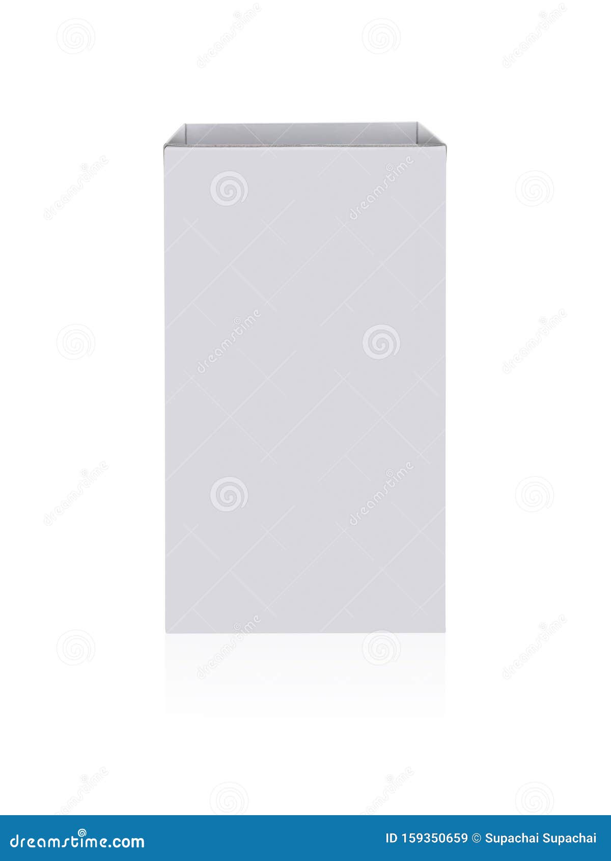 Blank Box on White Background Stock Image - Image of mockup, empty ...