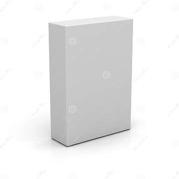 Blank Box on White Background with Reflection Stock Illustration ...