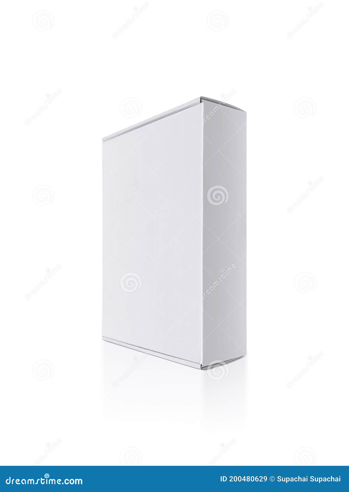 Blank Box on White Background with Reflection Stock Image - Image of ...