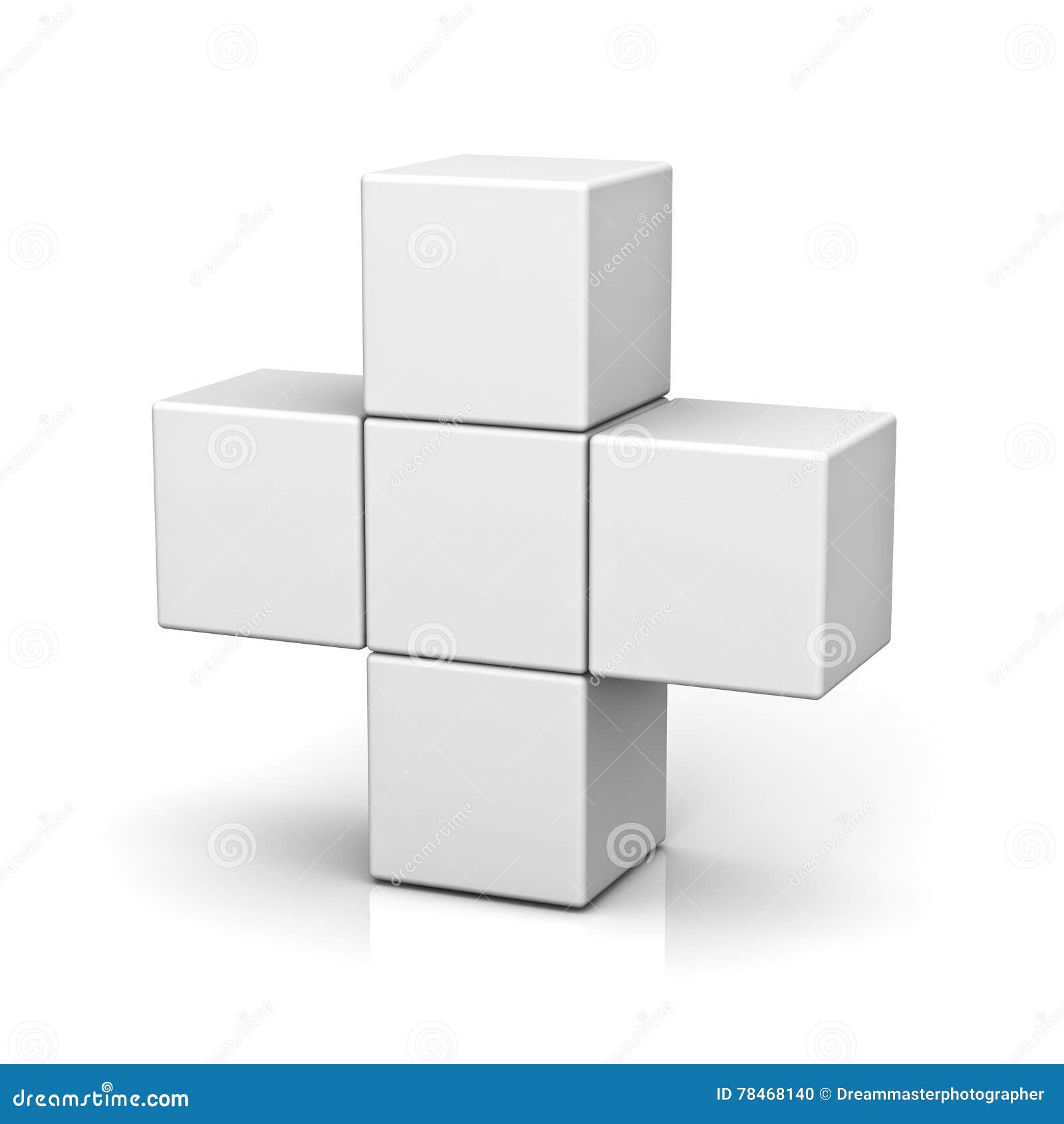 Blank Boxes Forming Plus Sign Concept Stock Illustration - Illustration ...