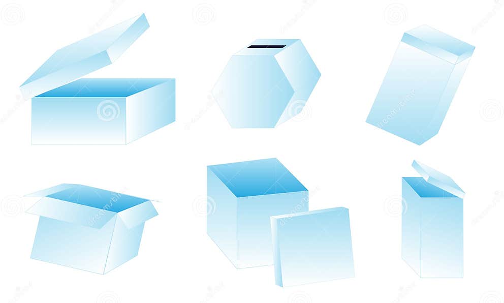 Blank Boxes stock vector. Illustration of container, customized - 40043934