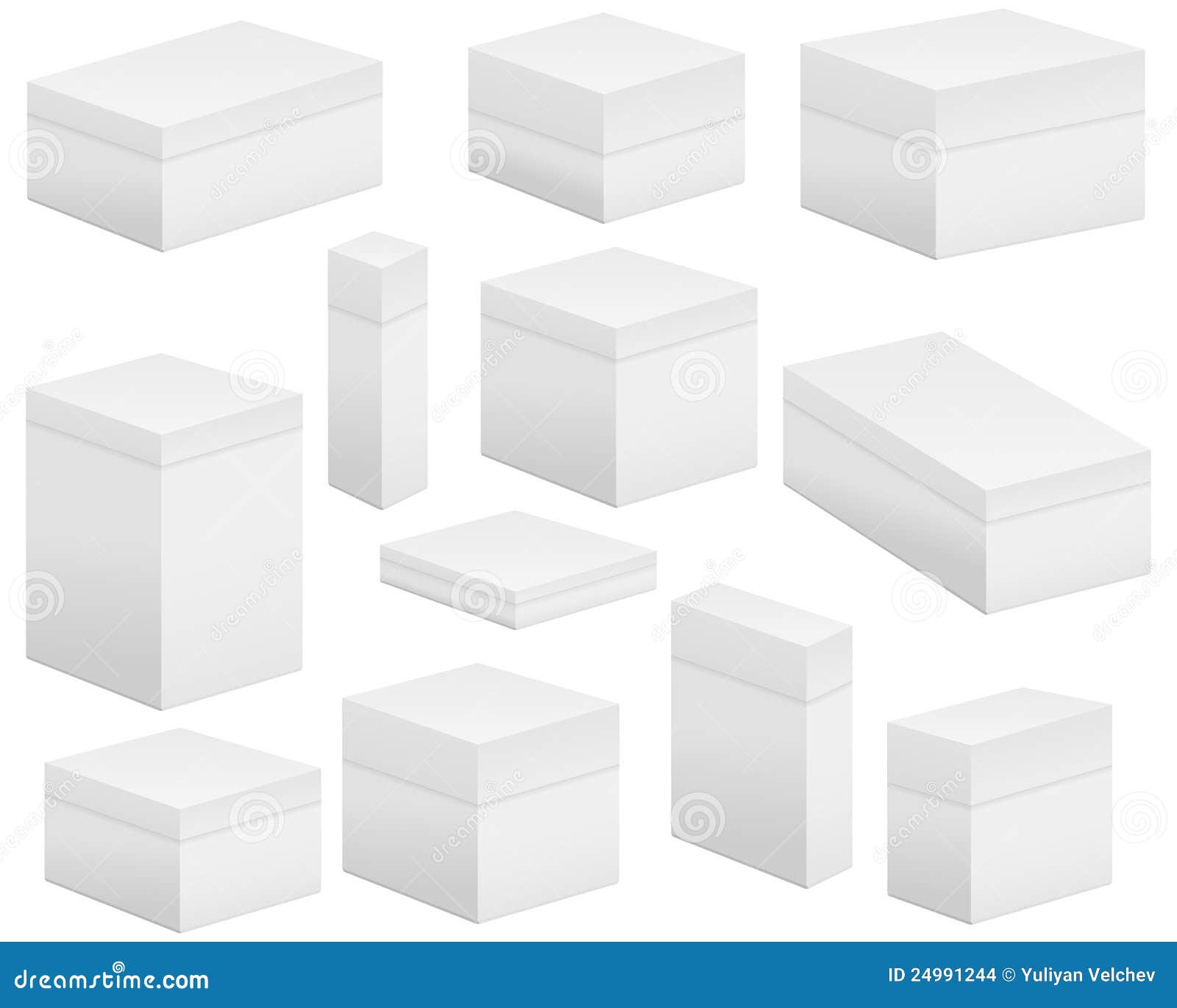 Blank boxs stock vector. Illustration of paper, packaging - 24991244