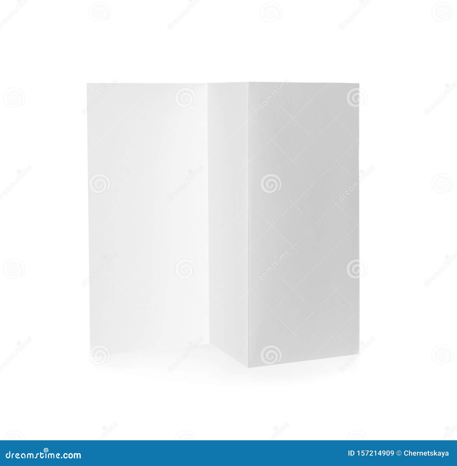 Blank Brochure on White Background Stock Image - Image of color, empty ...