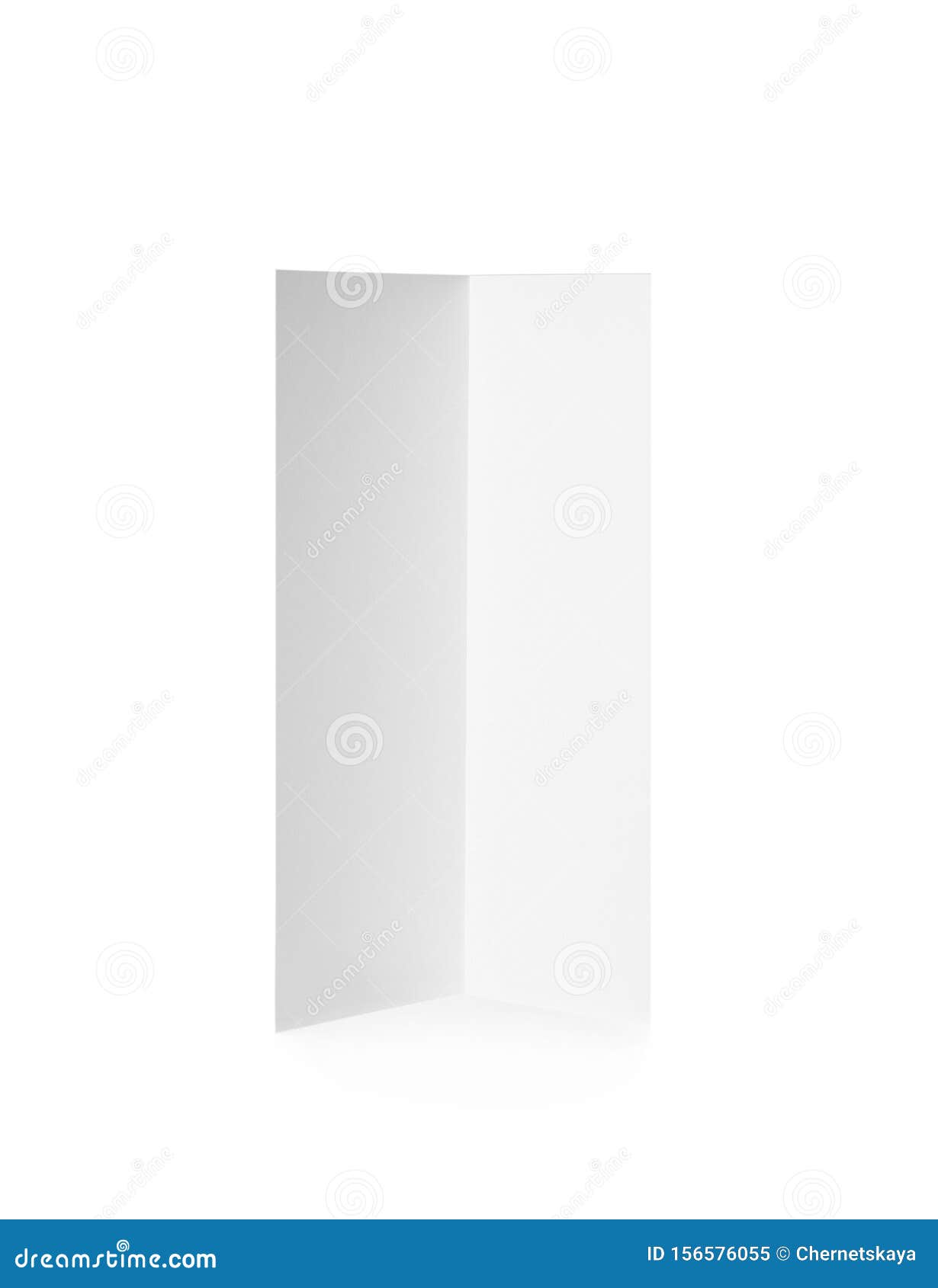 Blank Brochure on White Background Stock Image - Image of marketing ...
