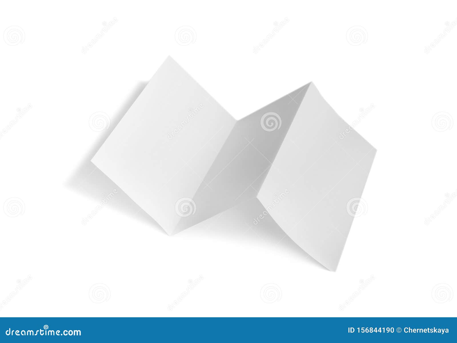 Blank Brochure on White Background Stock Photo - Image of card, mockup ...