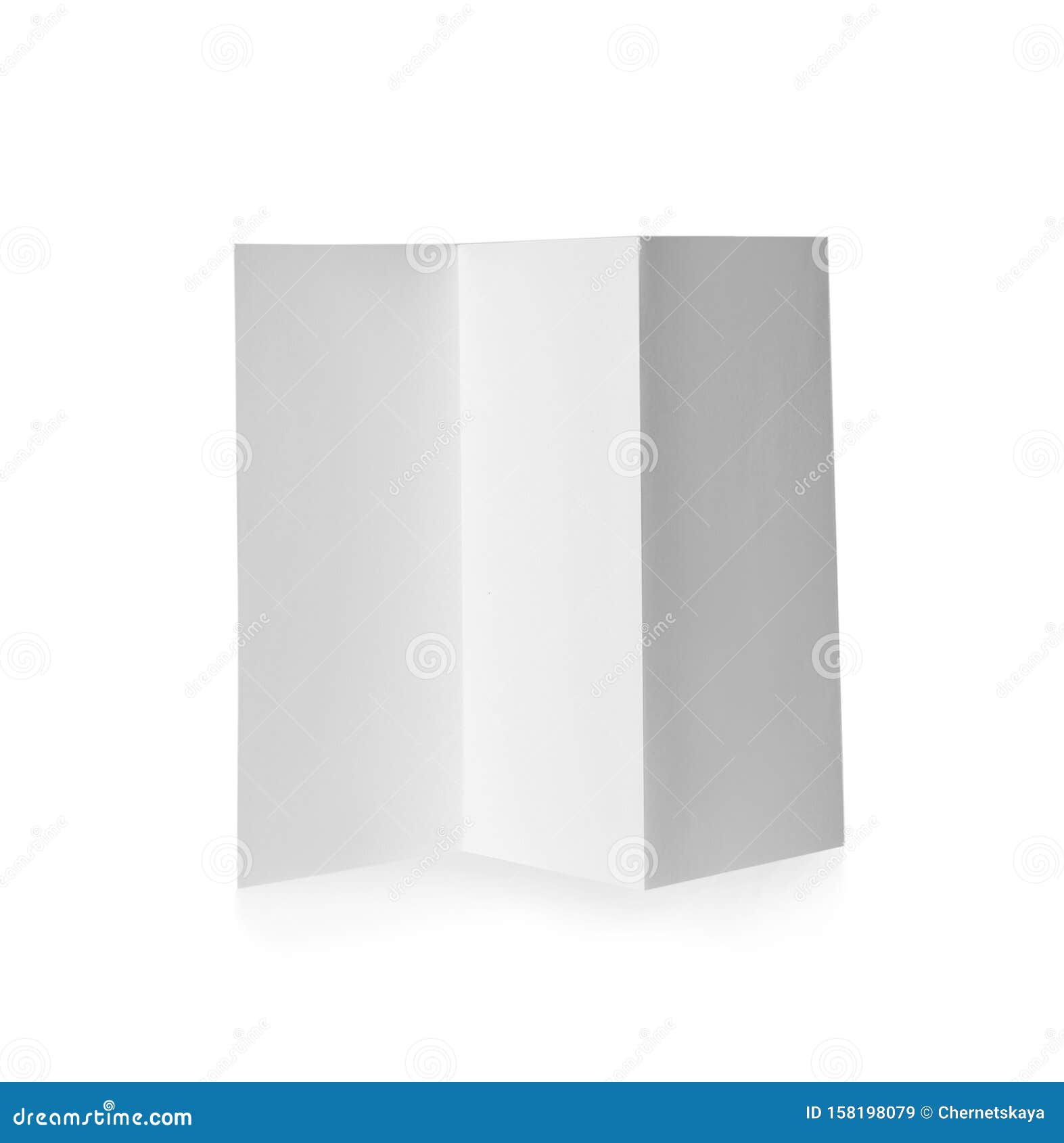 Blank Brochure on White Background Stock Image - Image of memo, fold ...