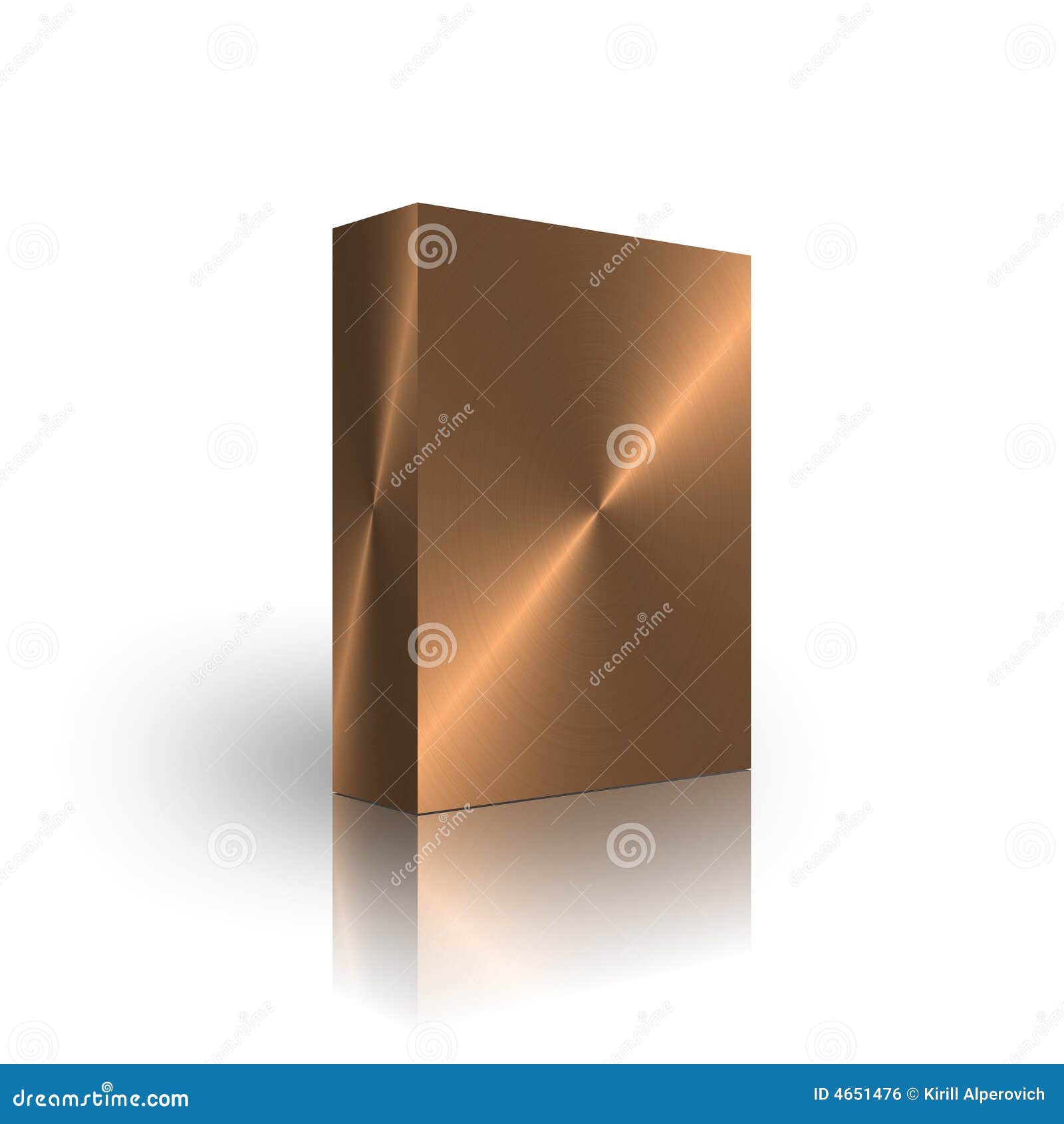 Blank Bronze Brushed Box Template Stock Illustration - Illustration of ...