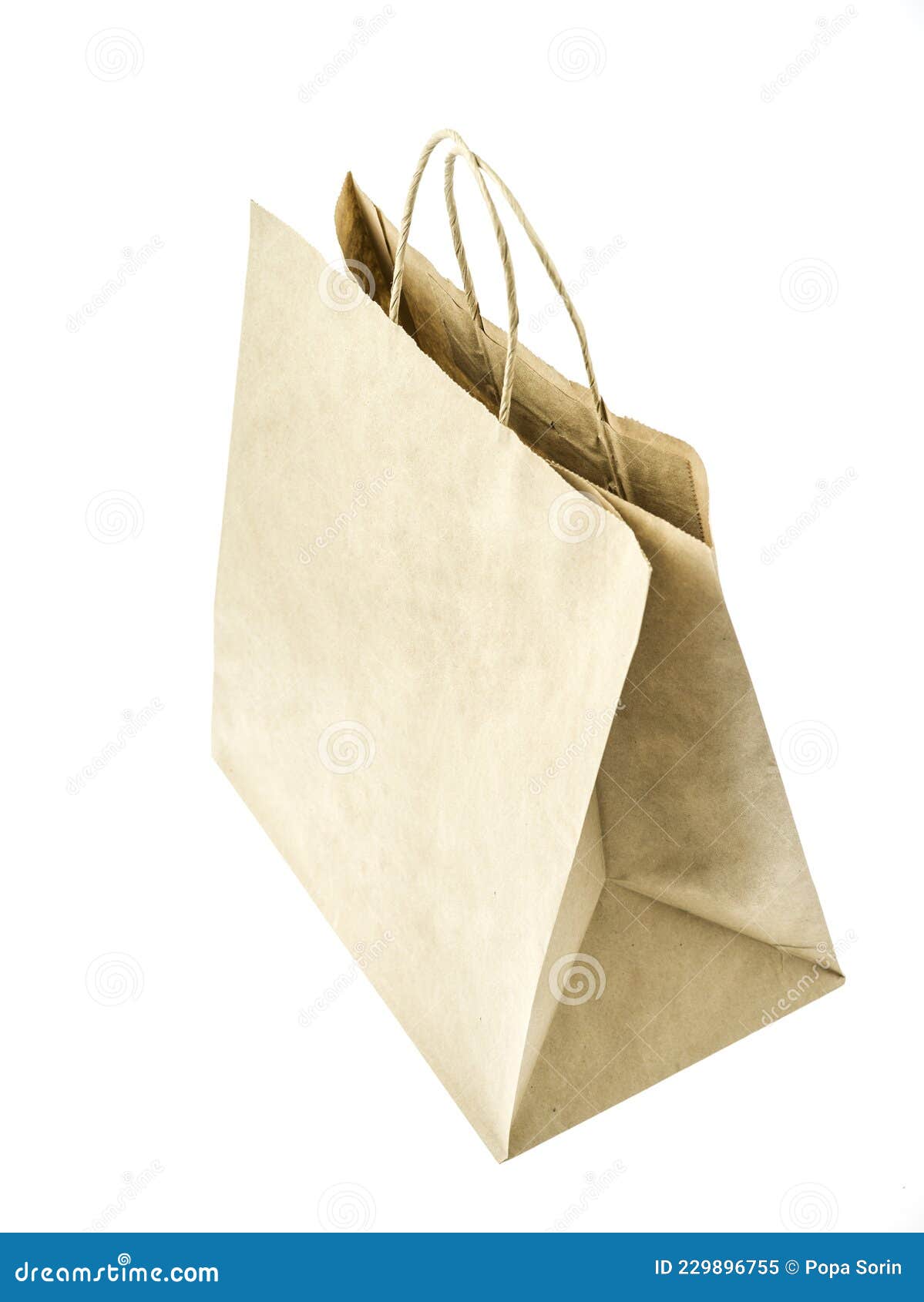 A blank brown bag stock image. Image of design, carry - 229896755