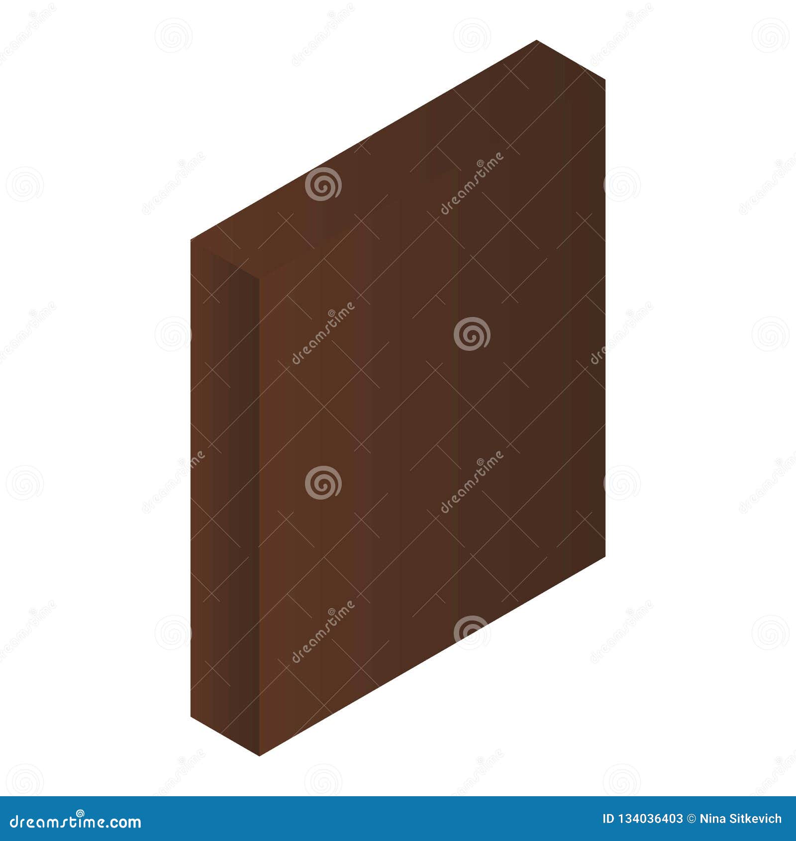 Blank Brown Box Icon, Isometric Style Stock Vector - Illustration of ...