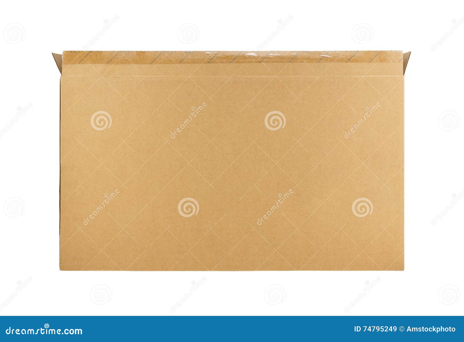 Blank Brown Box Isolated on White Background Stock Image - Image of ...