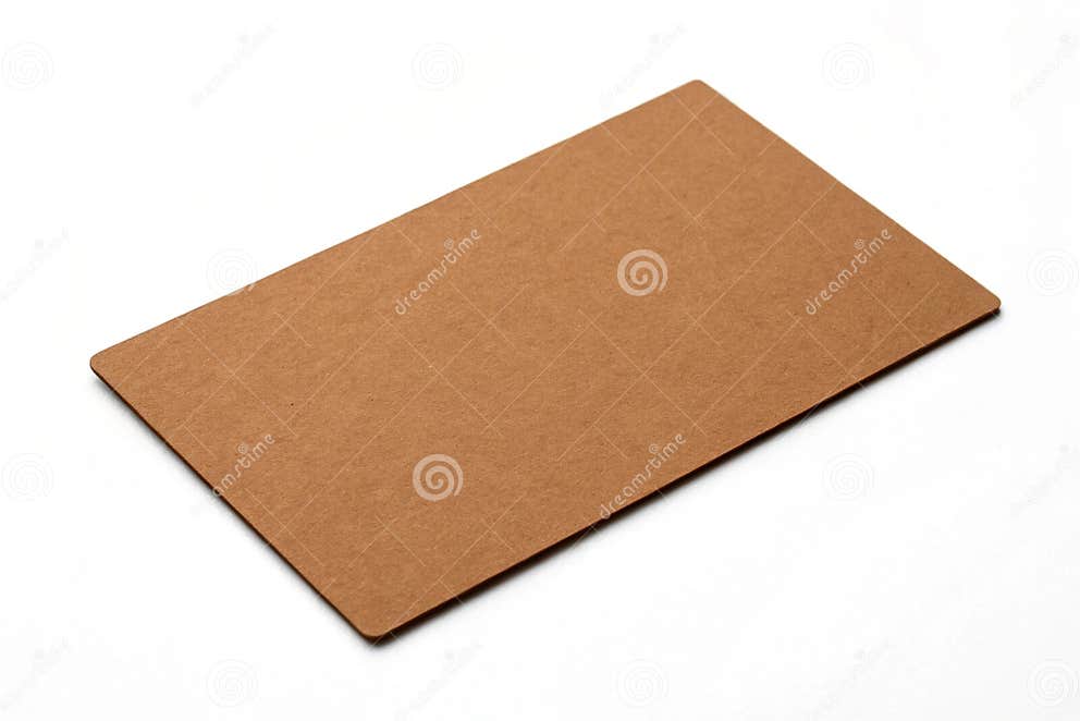 Blank Brown Card Mockup stock illustration. Illustration of mockup ...