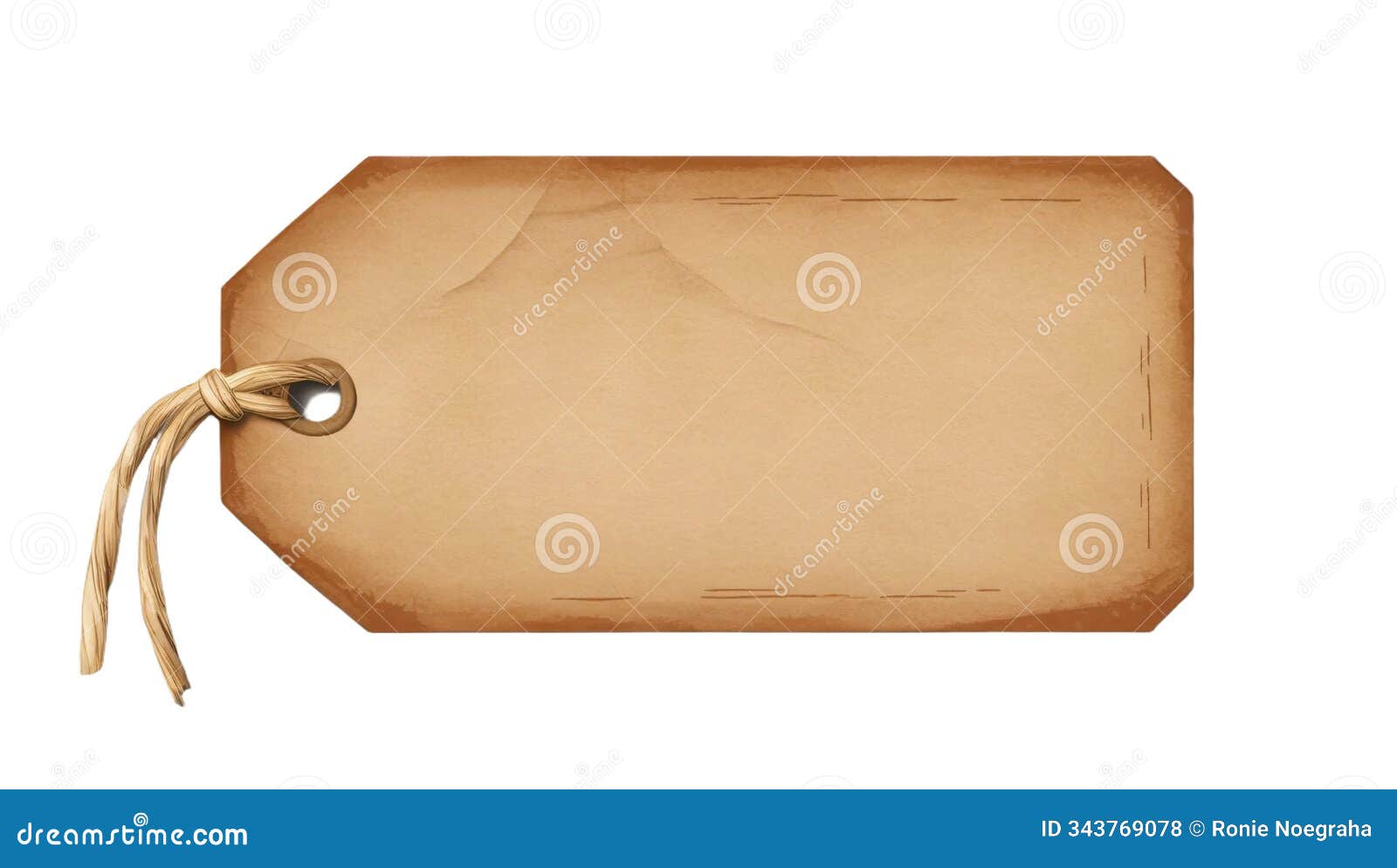 A Blank Brown Tag with a String, Perfect for Labeling Items. Isolated ...