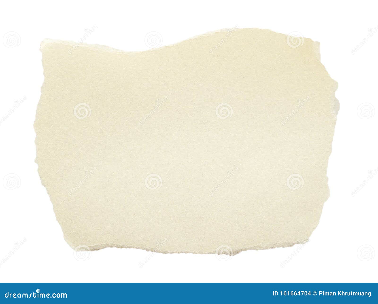 Blank Brown Torn Note Paper Isolated on White Stock Photo - Image of ...