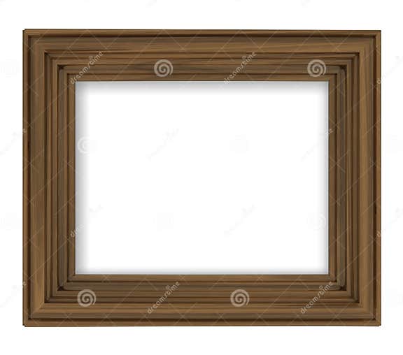 Blank Brown Wooden Decorative Rectangular Frame Stock Illustration ...