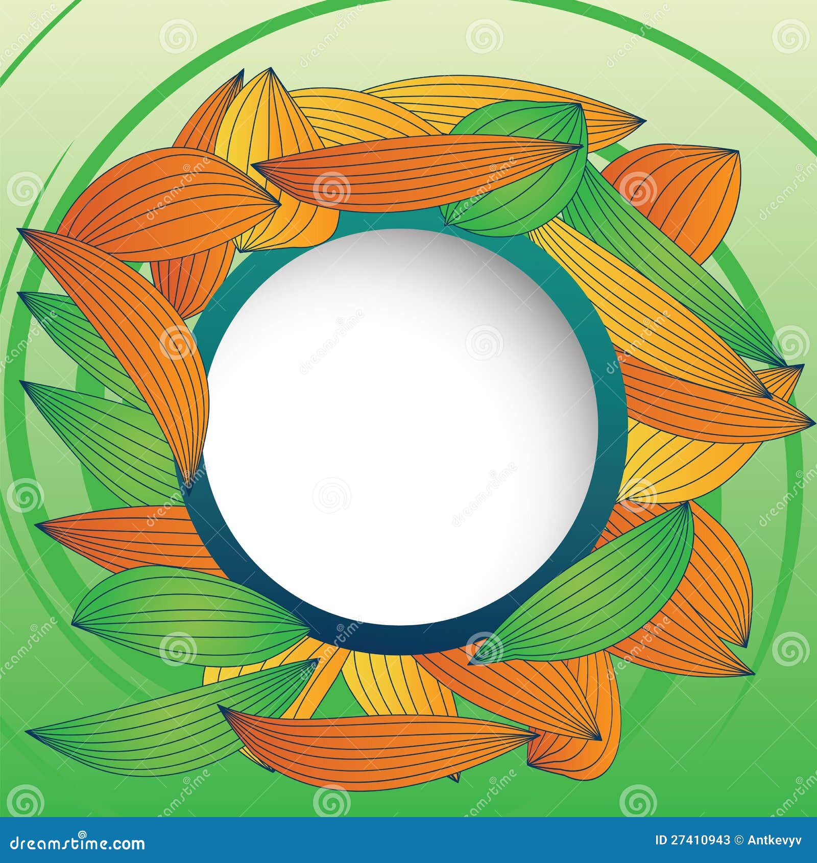 Blank Bubble with Falling Leaves Stock Vector - Illustration of motion ...