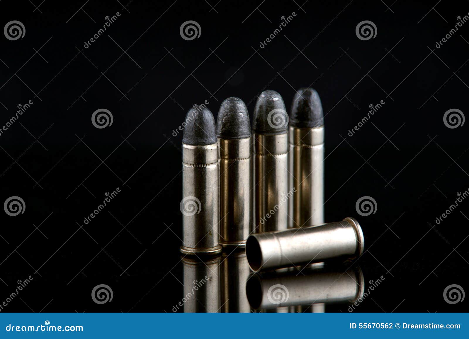 Blank Bullet Lays on Ground Stock Photo - Image of casing, crime: 55670562