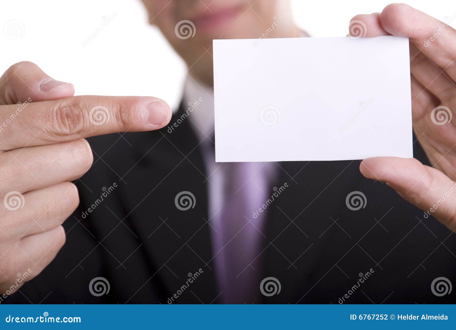 Blank business card stock photo. Image of hand, executive - 6767252