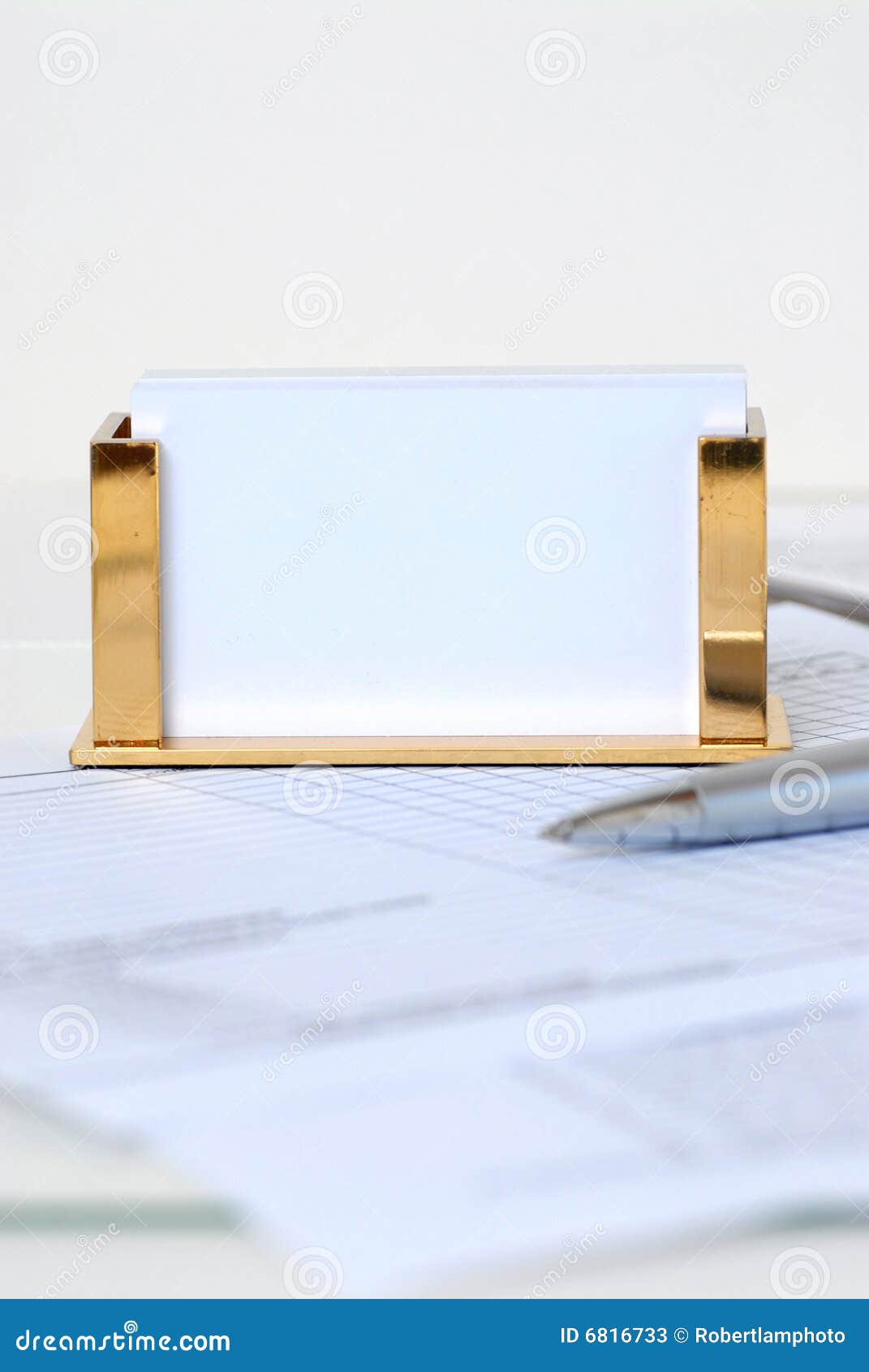 Blank business card stock image. Image of desk, card, white - 6816733