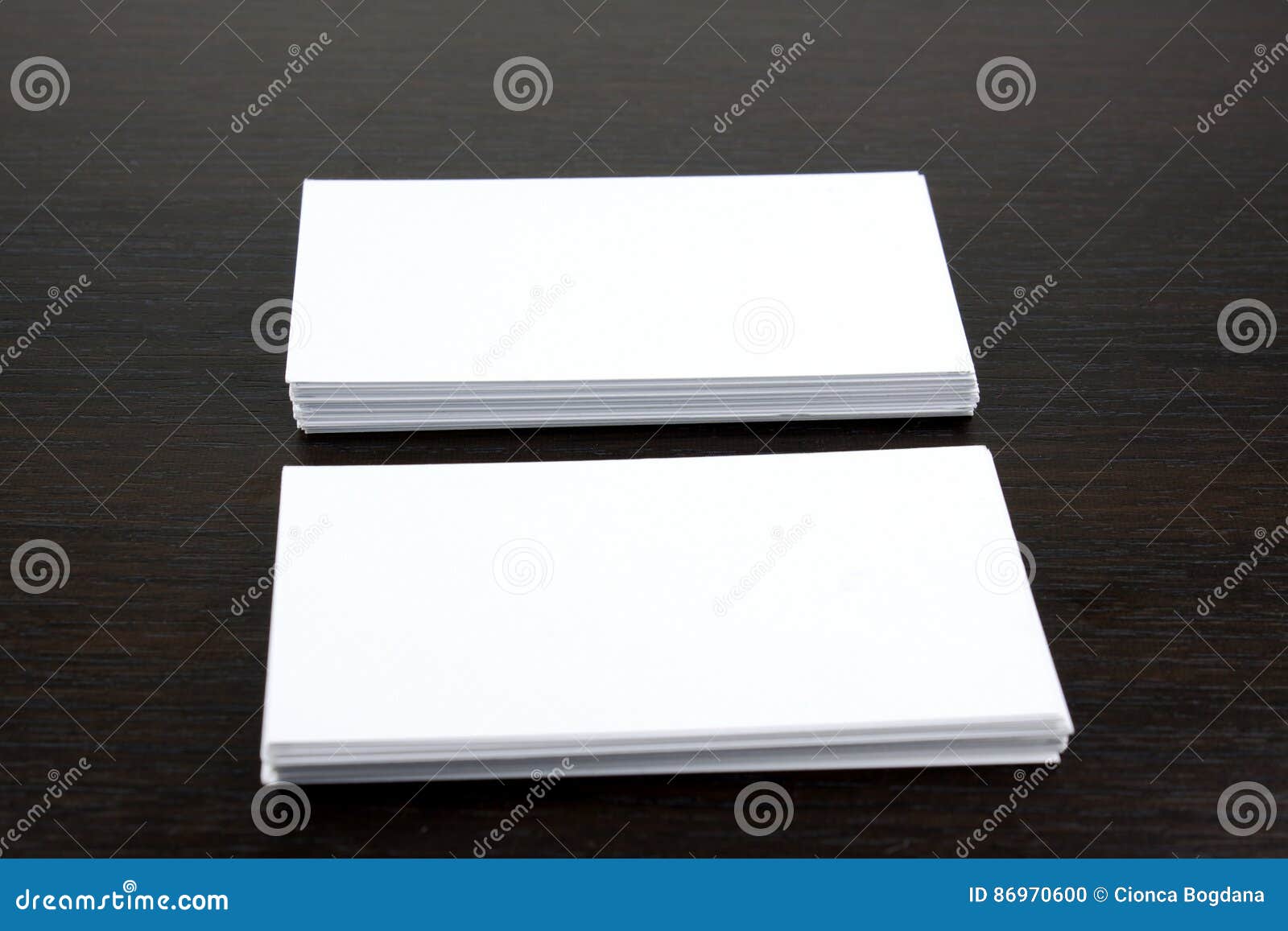 Blank Business Card On A Office Table Stock Photo | CartoonDealer.com ...