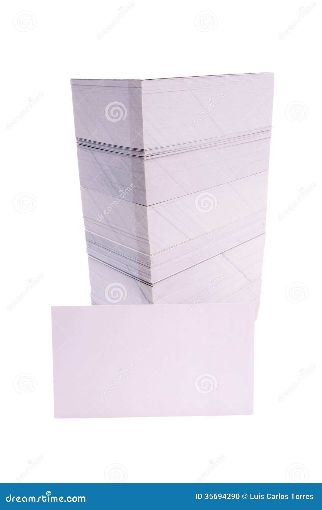 Blank Business Card and Pile Stock Photo - Image of print, pile: 35694290