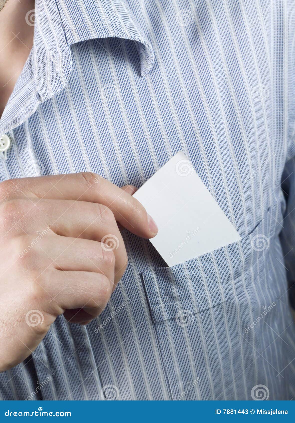 Blank Business Card in Pocket Stock Image - Image of legal, empty: 7881443