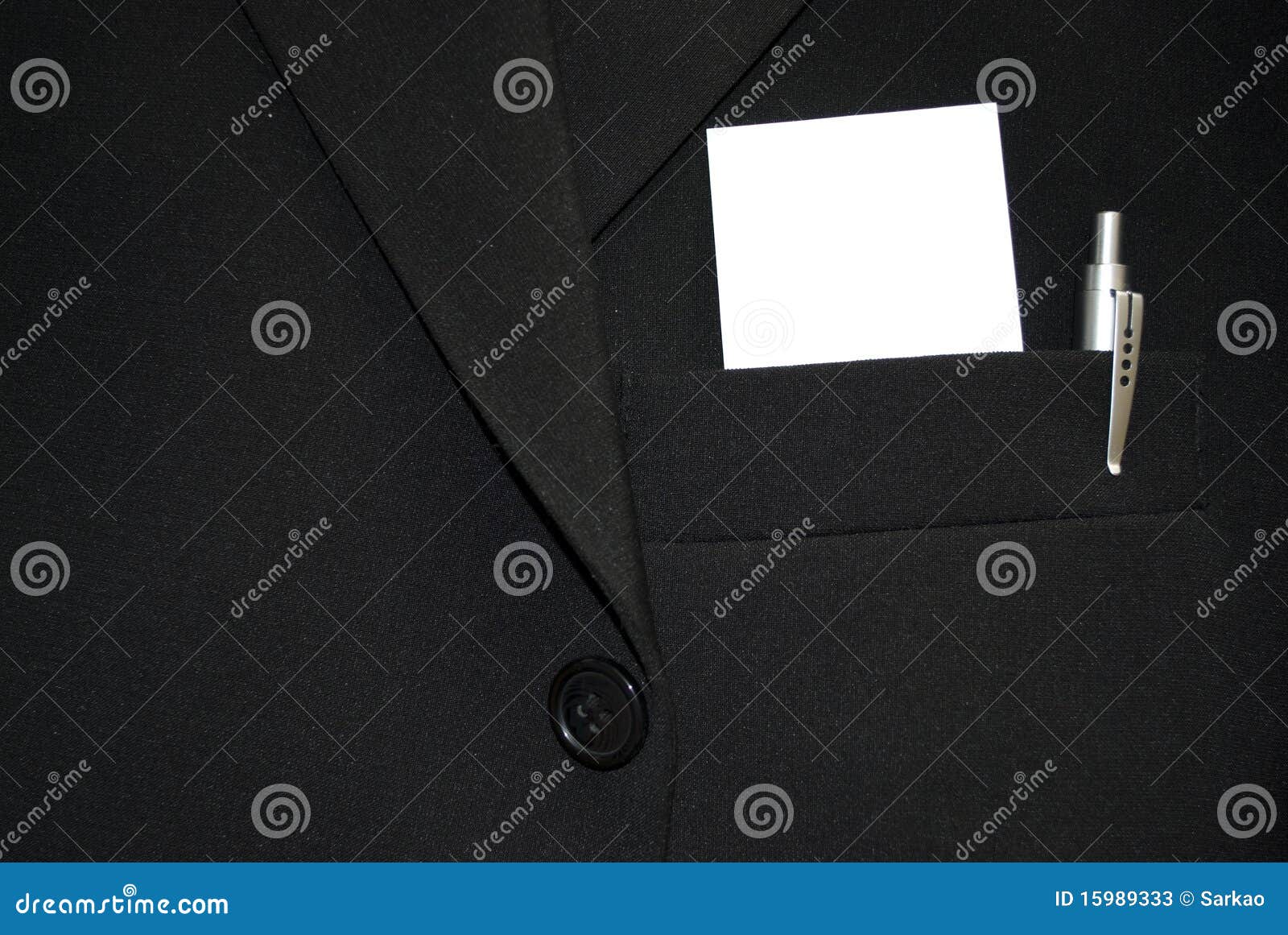 Blank Business Card in Suit Pocket Stock Image - Image of fashion ...
