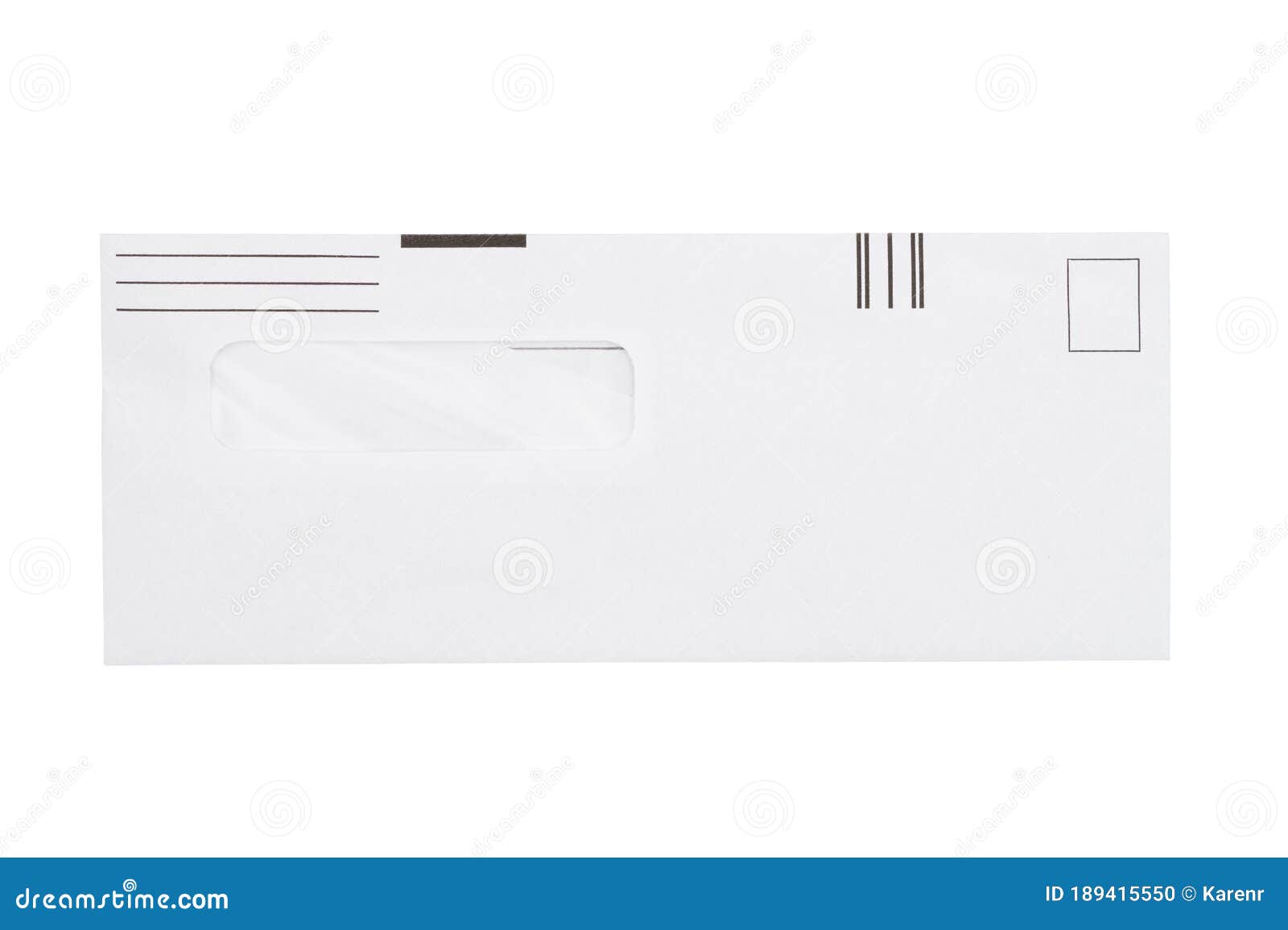 Blank Business Envelope Isolated on White Stock Photo - Image of white ...