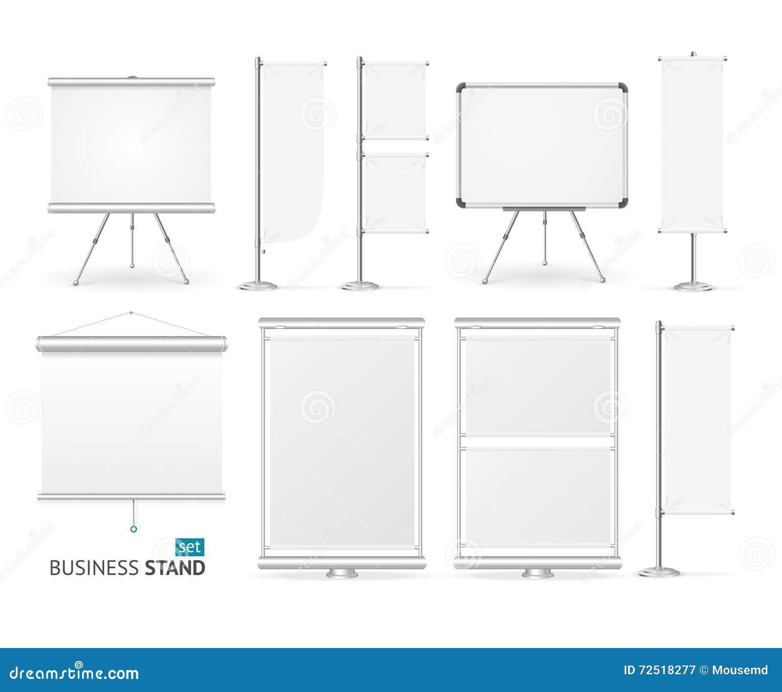 Blank Business Stand Set. Vector Stock Vector - Illustration of banner ...