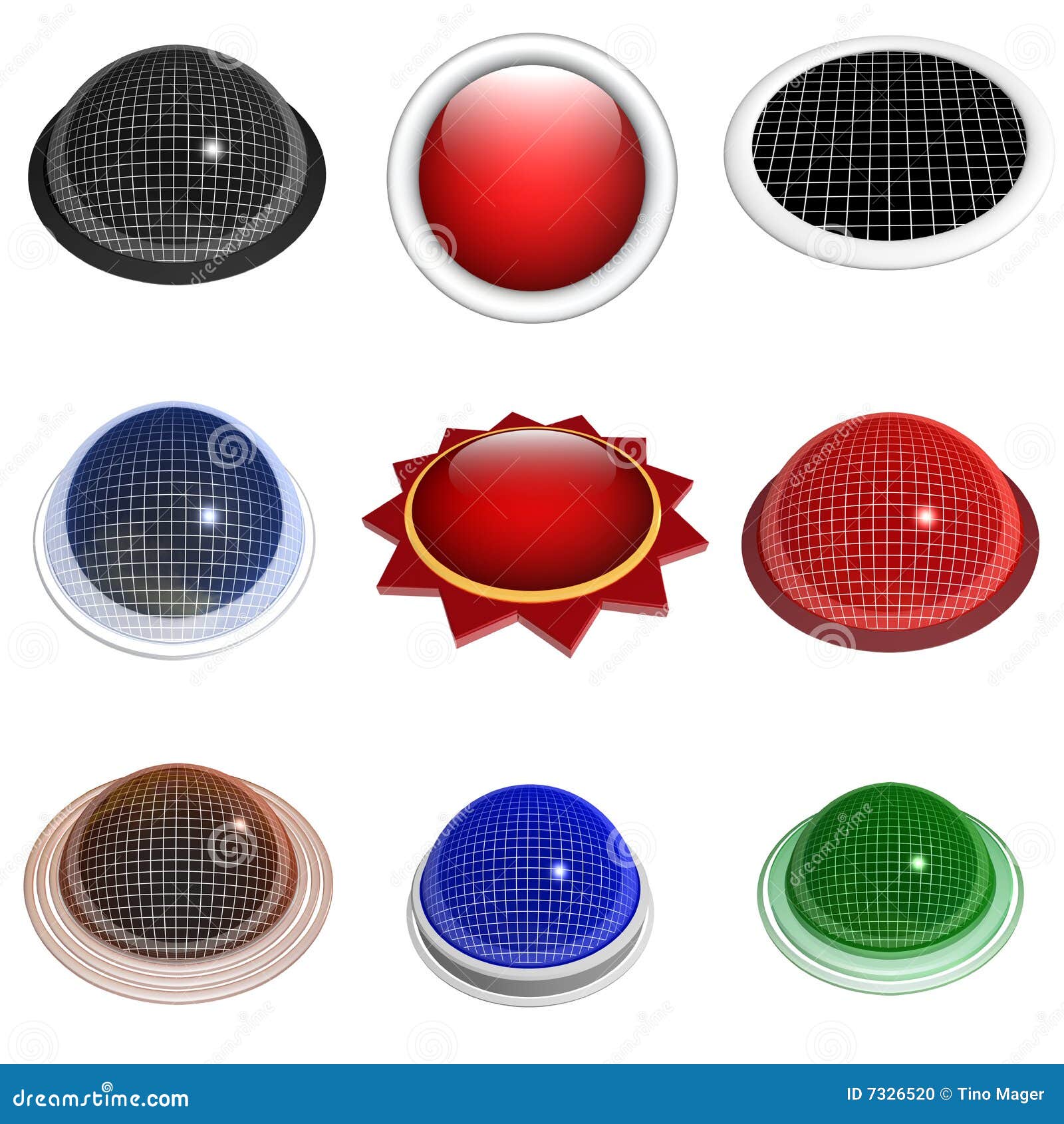 Blank button collection stock illustration. Illustration of switch ...
