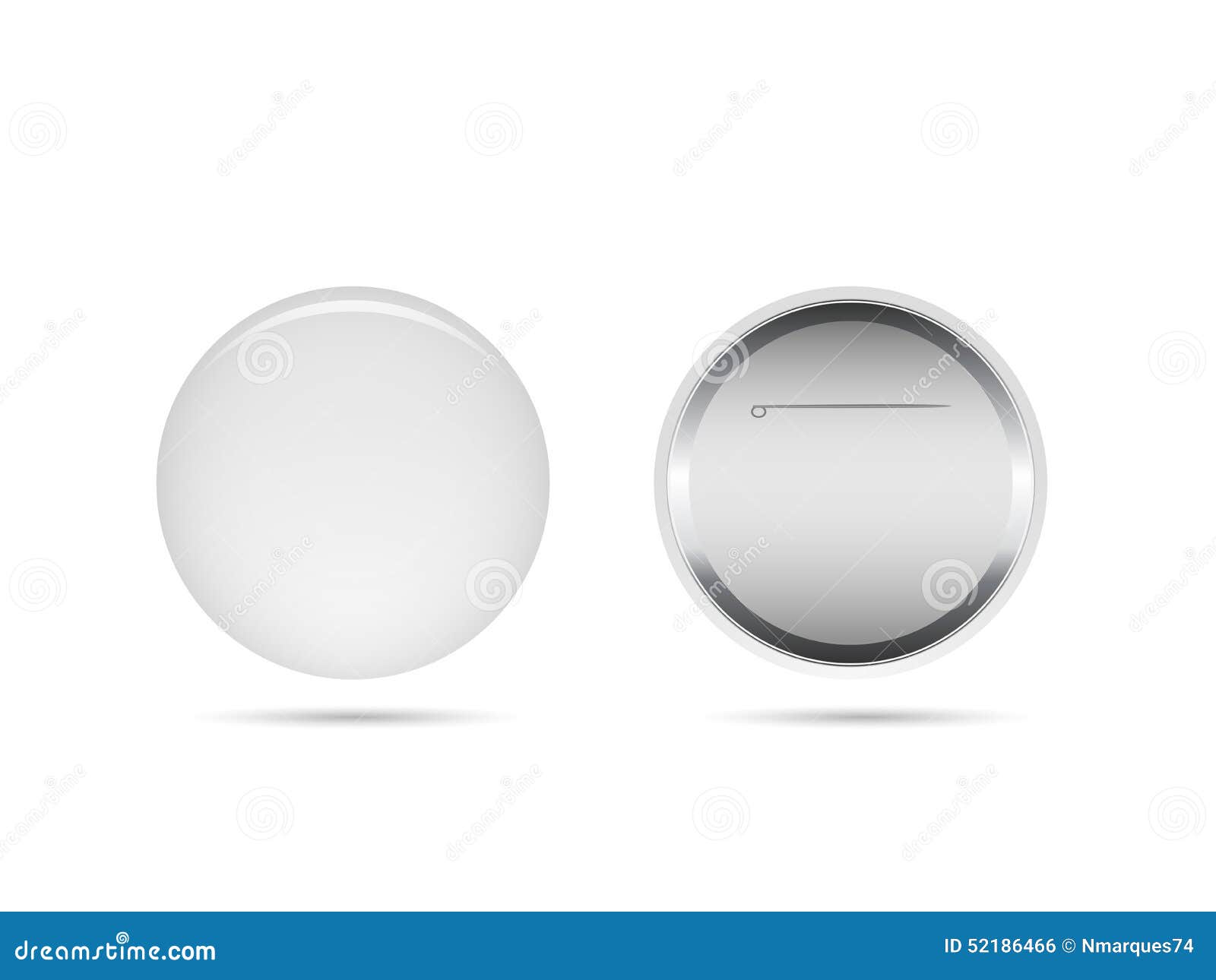 Blank Button Pin stock vector. Illustration of eps10 - 52186466