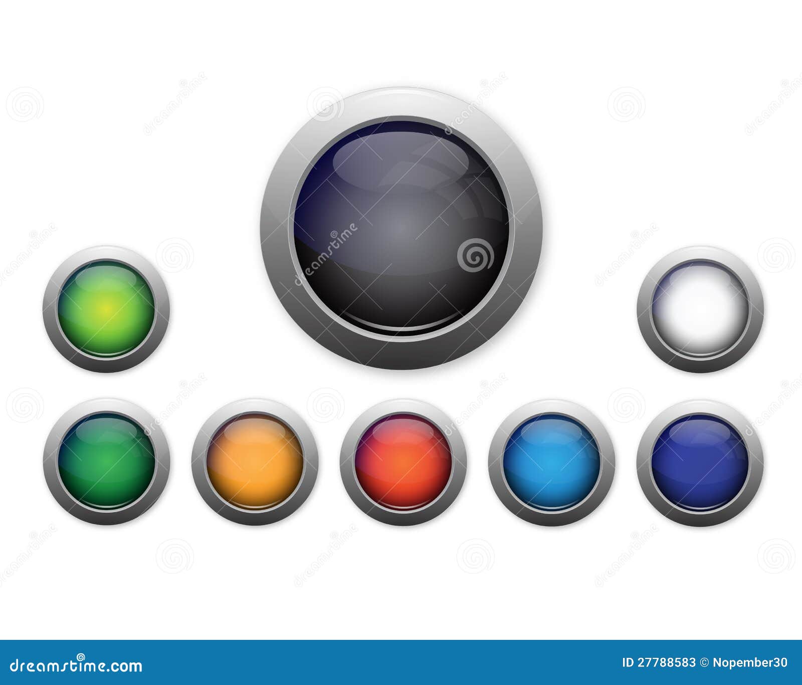 Blank Button Set stock vector. Illustration of blue, blank - 27788583