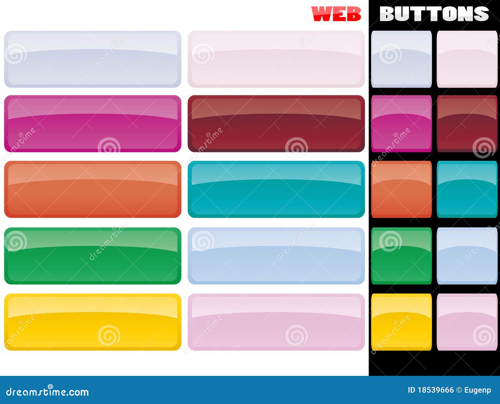 Blank buttons stock vector. Illustration of artistic - 18539666