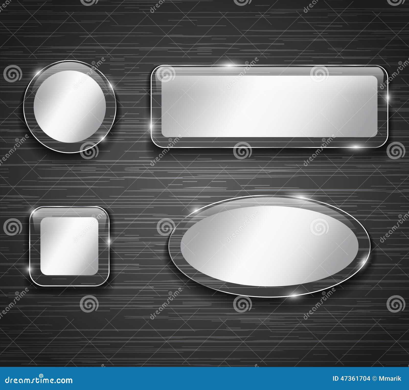 Blank buttons stock vector. Illustration of element, grey - 47361704