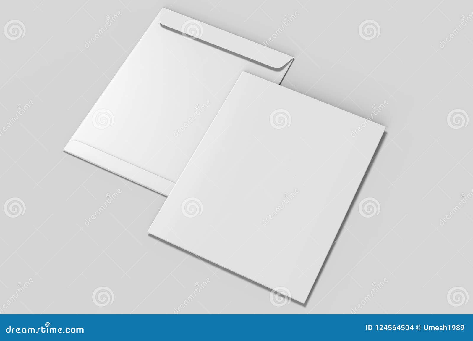 Envelope Die Cut Mock Up Template Vector Illustration. | CartoonDealer ...