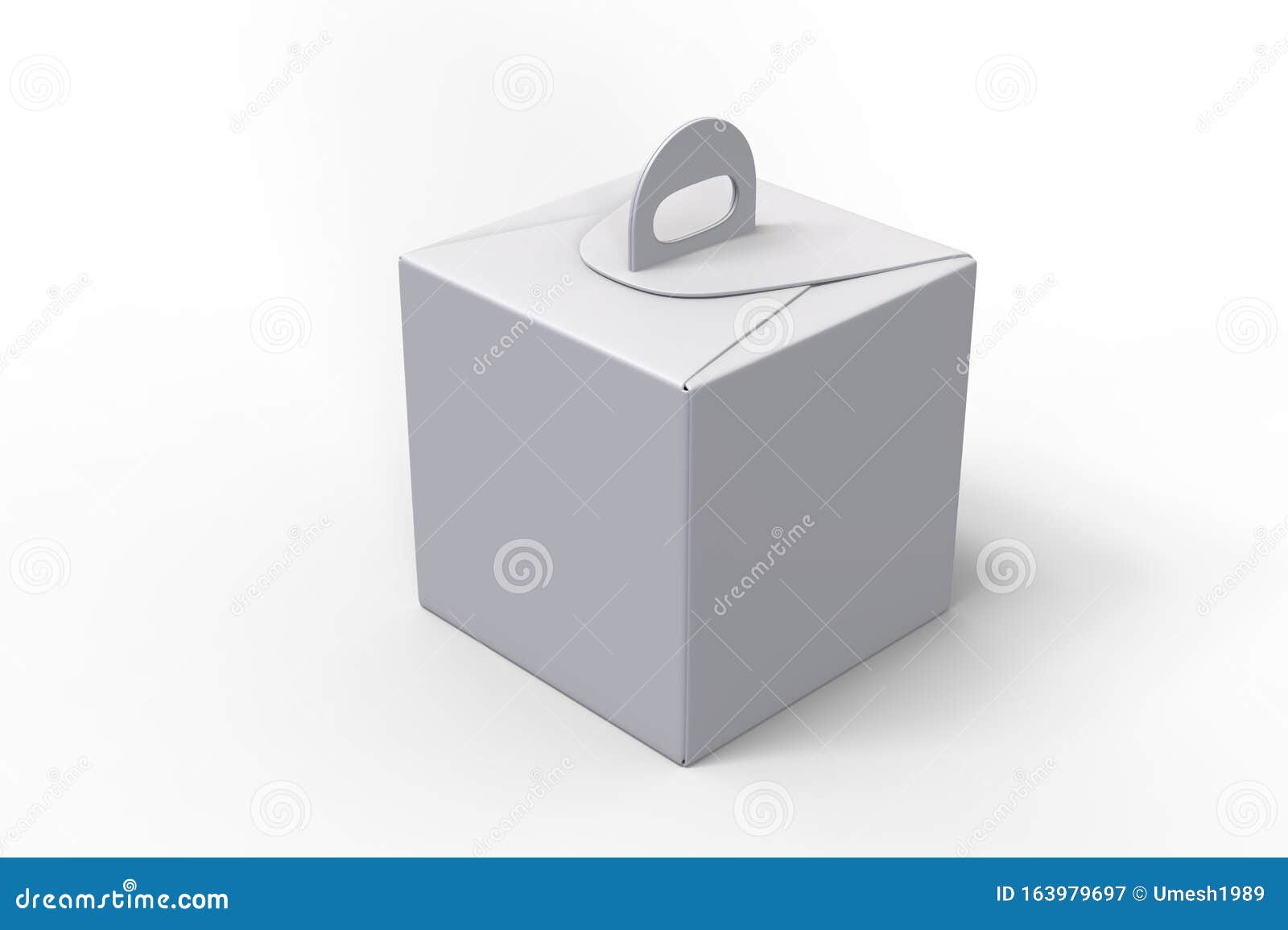 Blank Cake Paper Box Packaging for Branding. 3d Render Illustration ...
